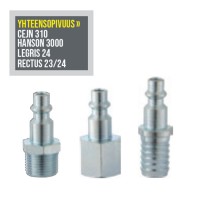 PCL ISO B12 PAINEILMALIITTIMET / PISTOKKEET / 5,5 mm (CEJN 310, Hanson ...